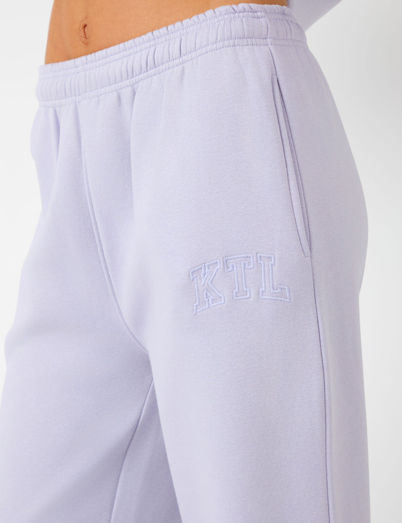 KTL Logo Wide Leg Joggers Iced Lilac | Public Desire – Public Desire AU