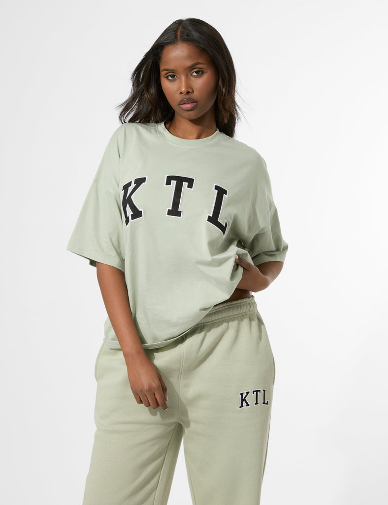 Ktl Logo Oversized T-Shirt Sage | Public Desire – Public Desire AU